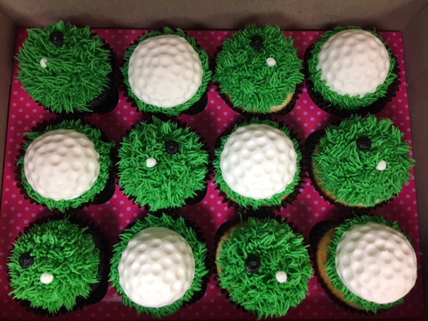 12 Golf Cupcakes – TIFFY'S DESSERTS / BUBBY'S BON BONS